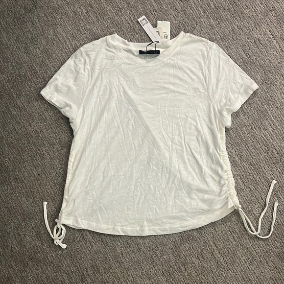 Sanctuary | Tops | Anthropology Sanctuary White Tshirt With Rusche On ...